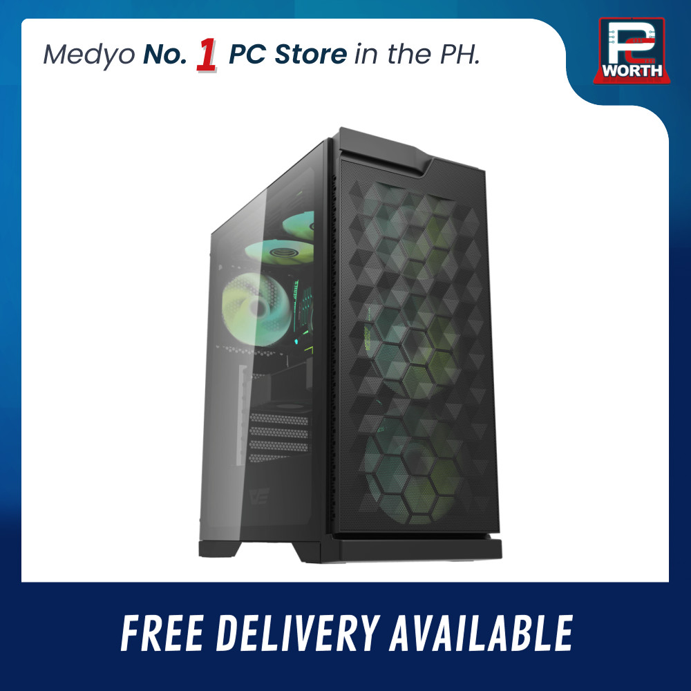 DARK FLASH DK361 BLACK 4 PCS ARGB FAN ATX CASE | PC Worth