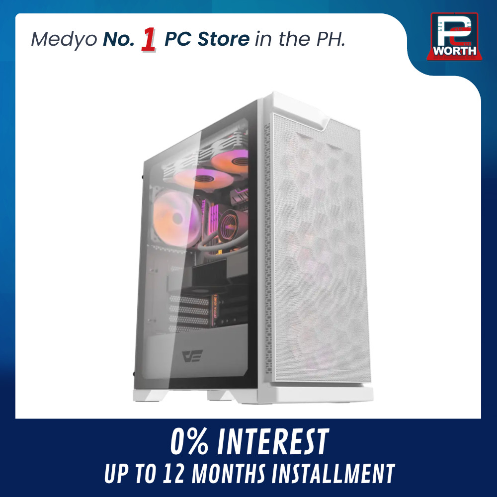 DARK FLASH DK361 WHITE 4 PCS ARGB FAN ATX CASE | PC Worth