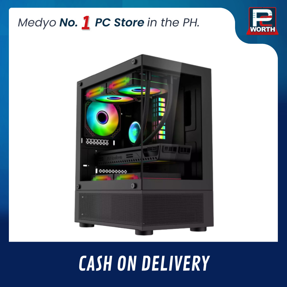 COOLMAN REYNA BLACK MATX WITH 3 STATIC RGB FANS | PC Worth