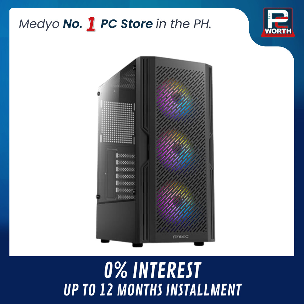 ANTEC AX20 ELITE BLACK 4 STATIC RGB FAN ATX CASE | PC Worth