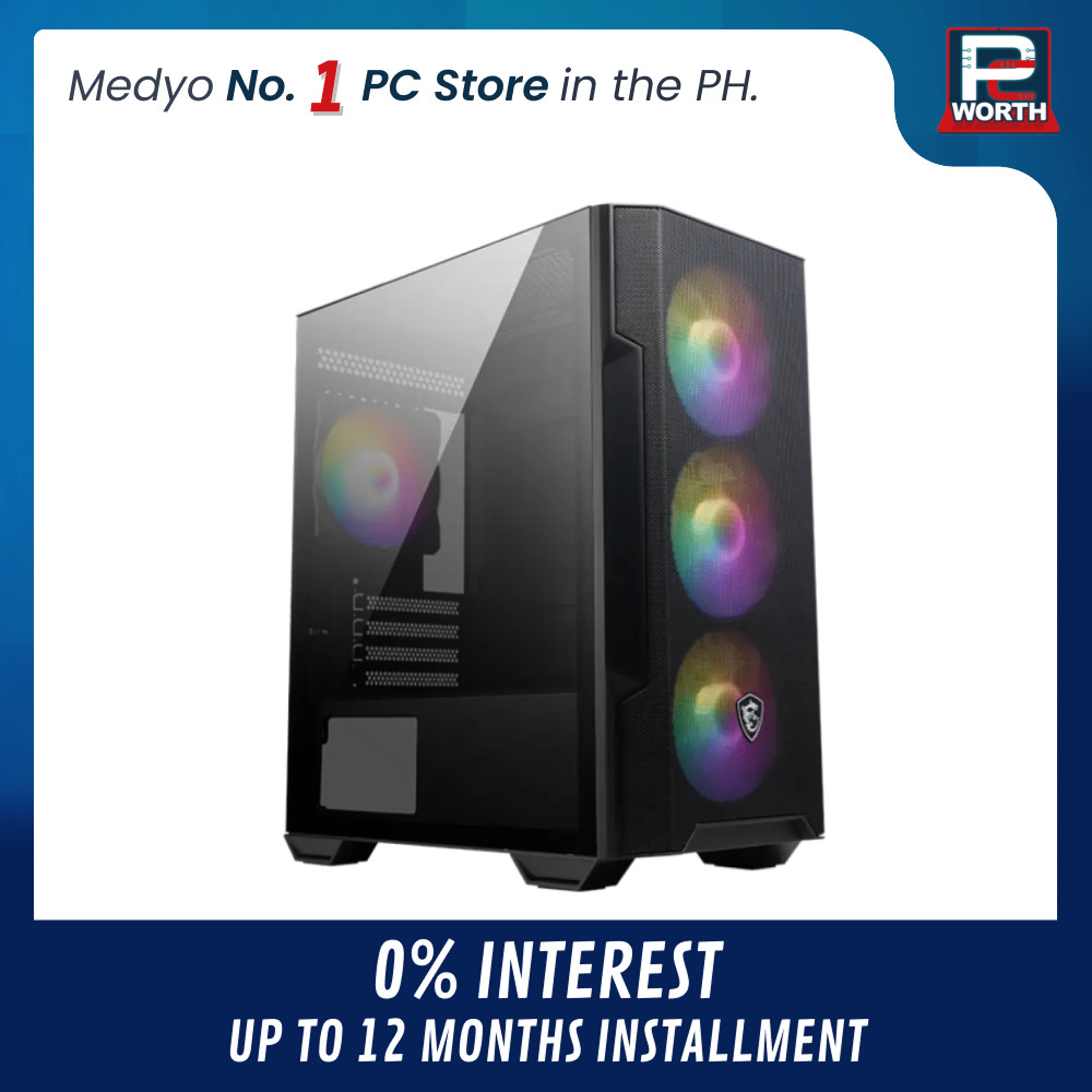 MSI MAG FORGE M100R BLACK WITH 4 ARGB FANS MATX CASE | PC Worth