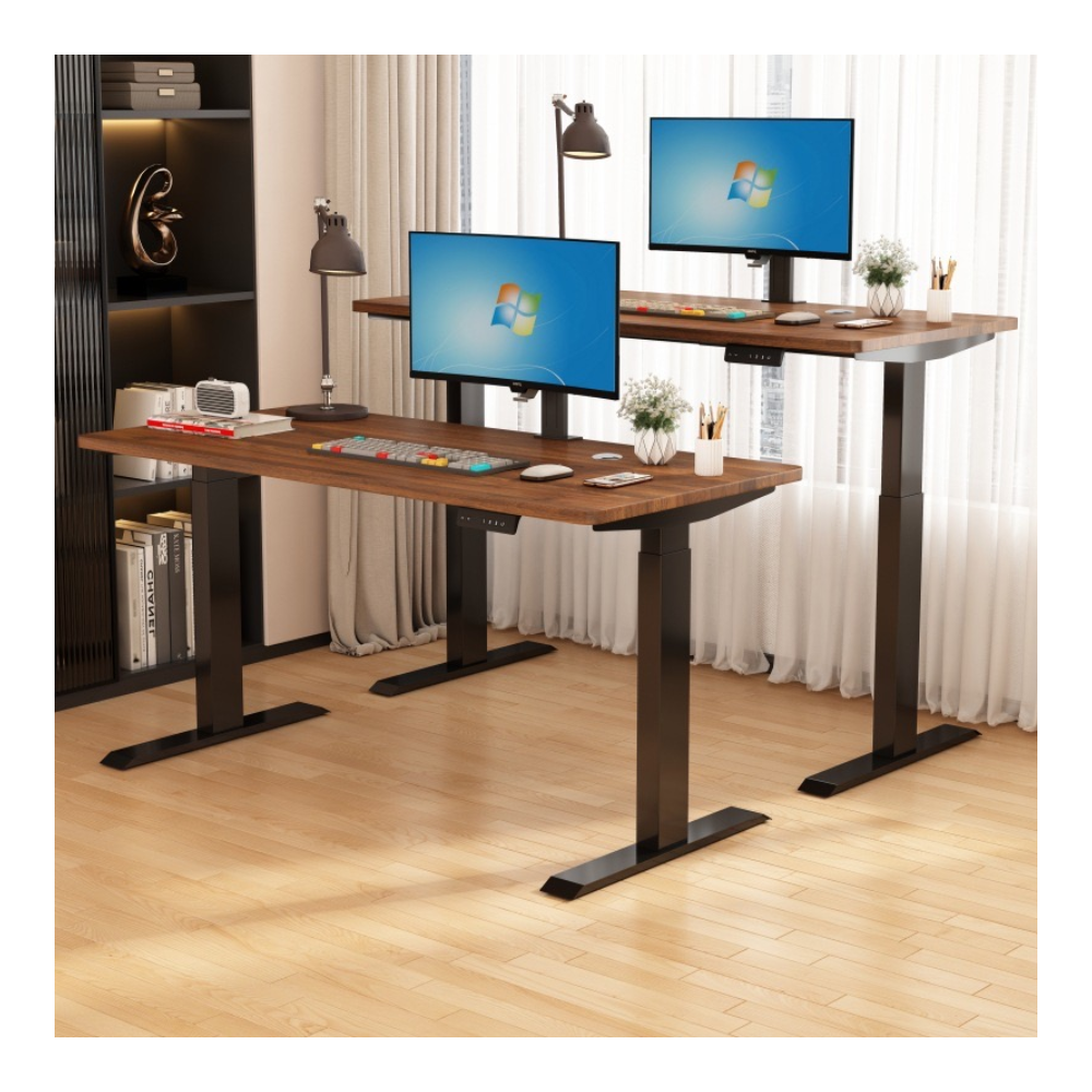 INPLAY EK140A-BW BLACK WALLNUT ELECTRIC STANDING DESK TABLE | PC Worth