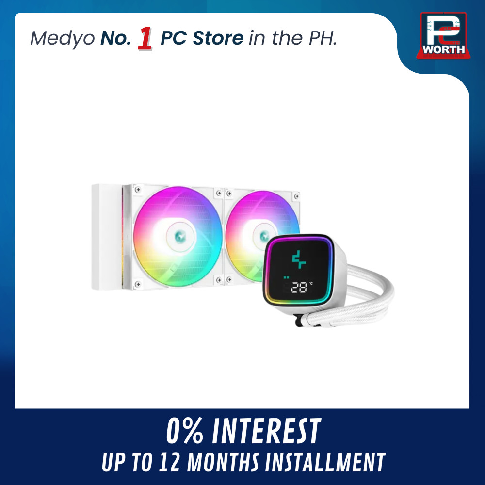 DEEPCOOL LS520 SE DIGITAL 240MM ARGB PUMP WHITE 2 FANS AIO COOLER | PC ...