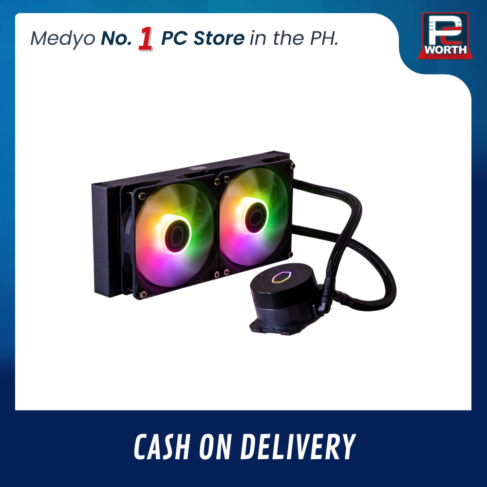 COOLER MASTER MASTERLIQUID 240L CORE 240MM ARGB AIO 2 FANS AIO COOLER ...