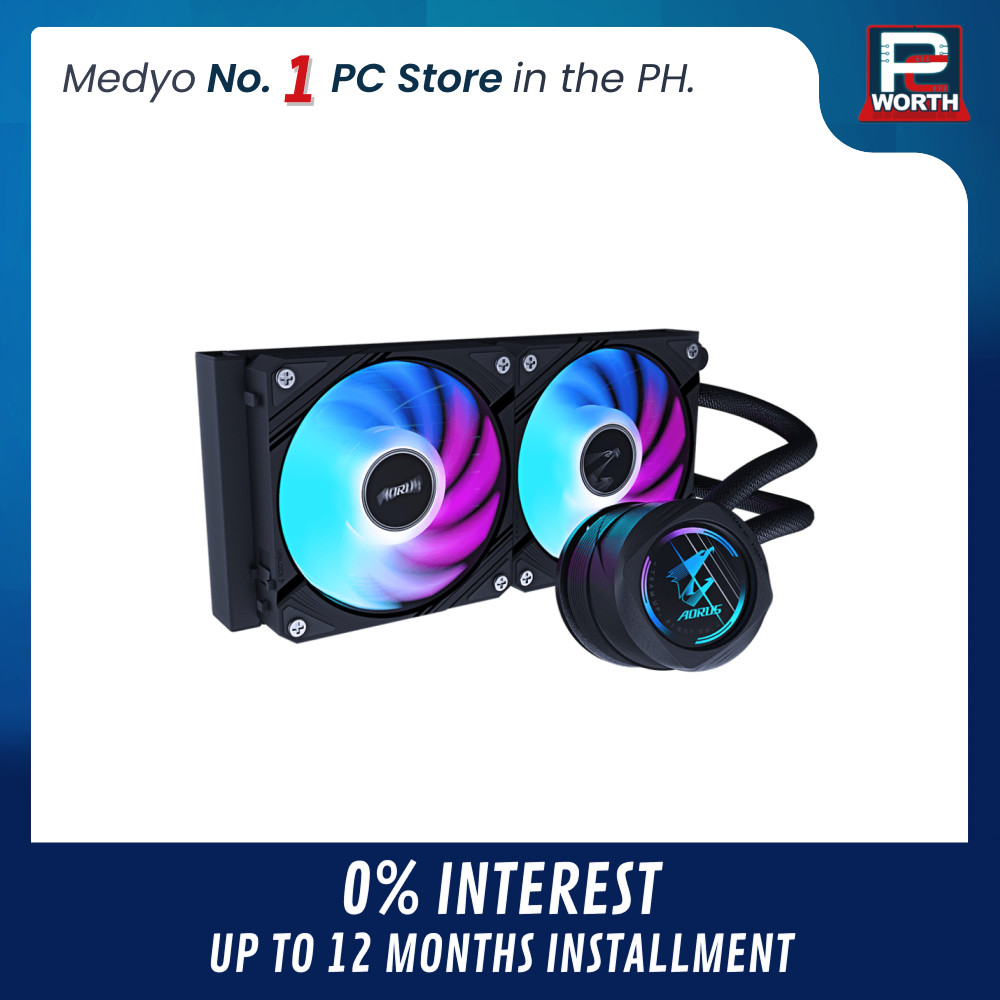 GIGABYTE AORUS WATERFORCE II 240MM ARGB BLACK 2 FANS AIO COOLER | PC Worth
