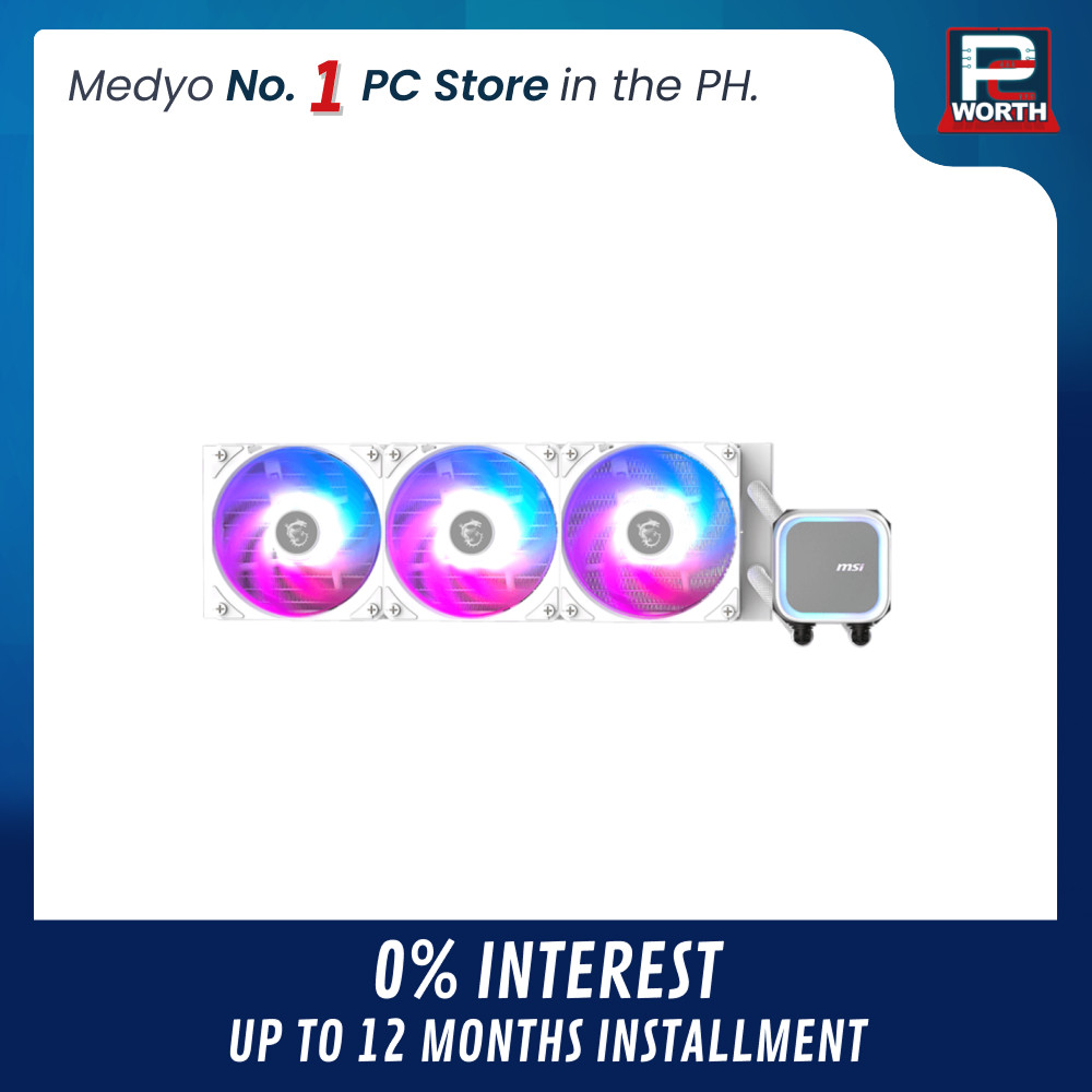 MSI MAG CORELIQUID A13 360MM ARGB WHITE 3 FANS AIO COOLER | PC Worth