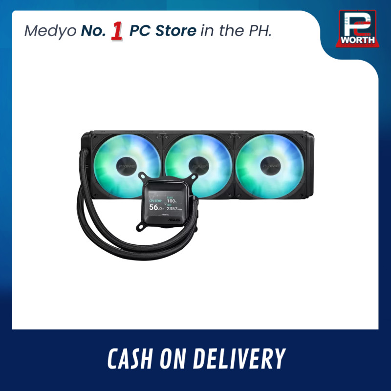ASUS PRIME LC 360 360MM LCD ARGB BLACK 3 FANS AIO COOLER | PC Worth