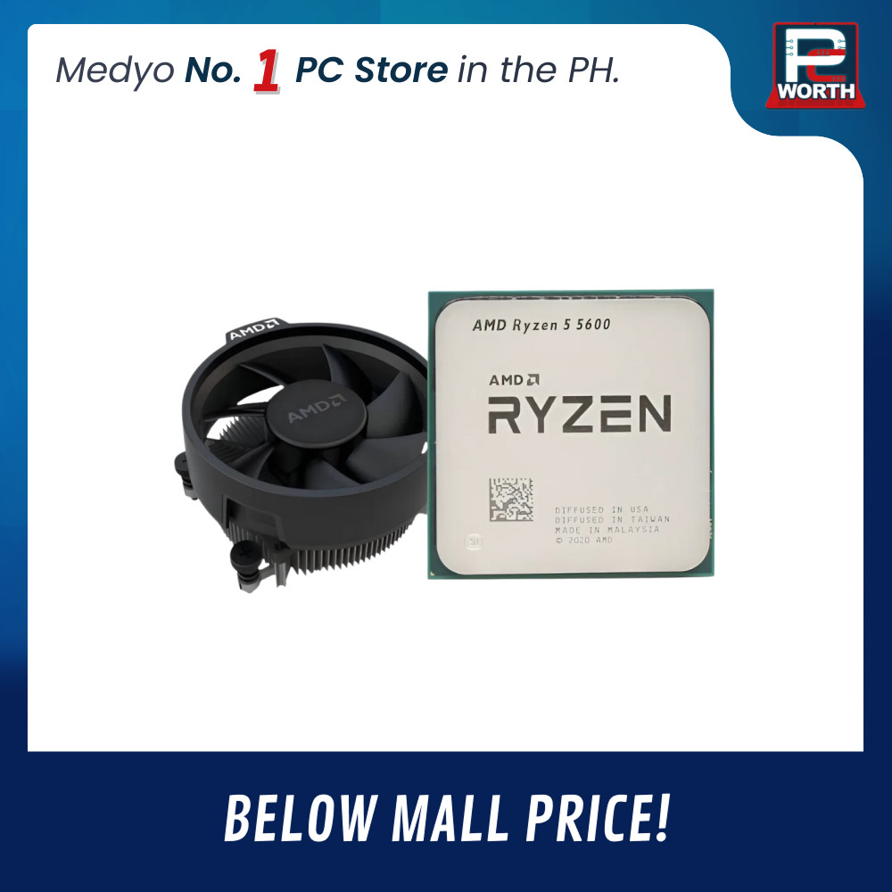AMD RYZEN 5 5600 MPK (AM4) WITH WRAITH STEALTH COOLER (TRAY TYPE) | PC ...