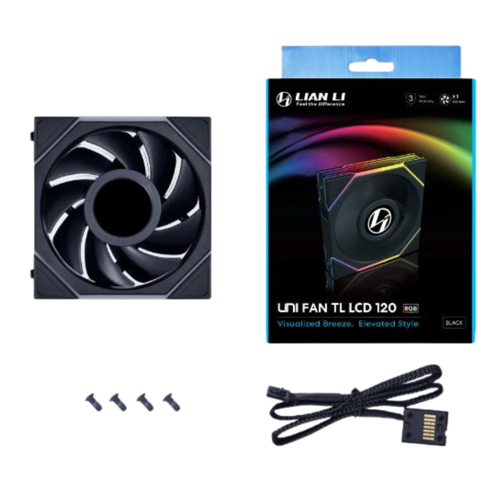 LIAN LI UNI FAN TL120 120MM WITH LCD SINGLE FAN BLACK | PC Worth