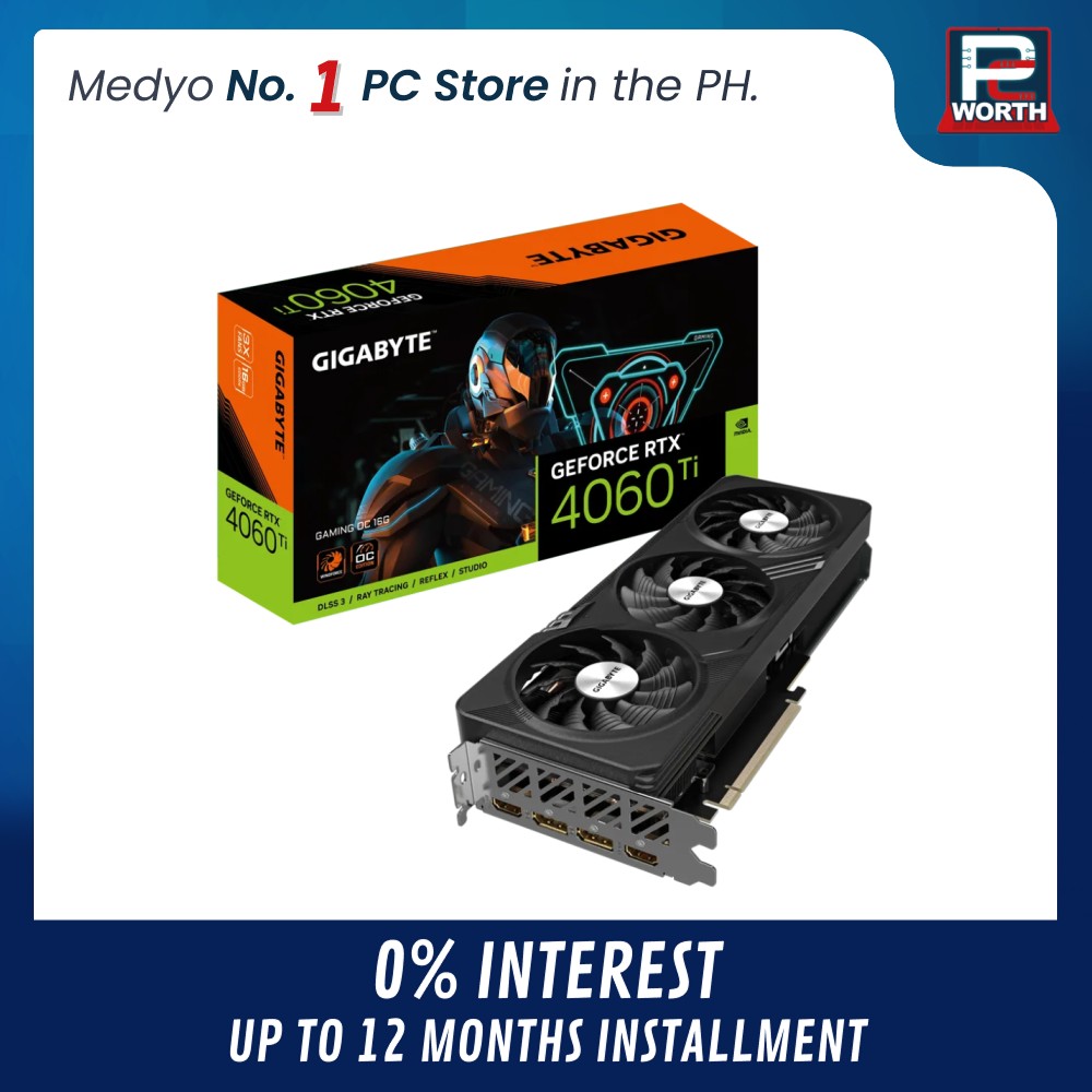 GEFORCE RTX 4060 TI GIGABYTE GAMING OC BLACK 16GB GDDR6 TRIPLE FAN | PC ...