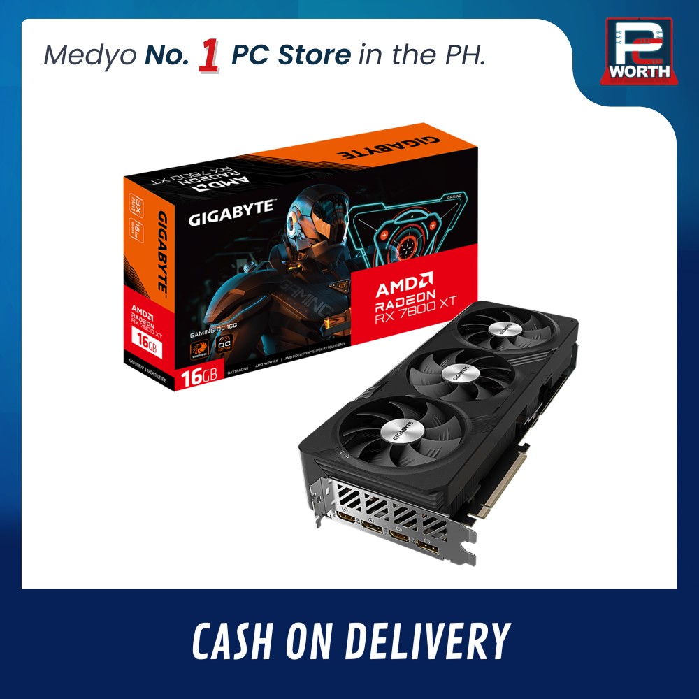 RADEON RX 7800XT GIGABYTE GAMING OC BLACK 16GB GDDR6 TRIPLE FAN | PC Worth