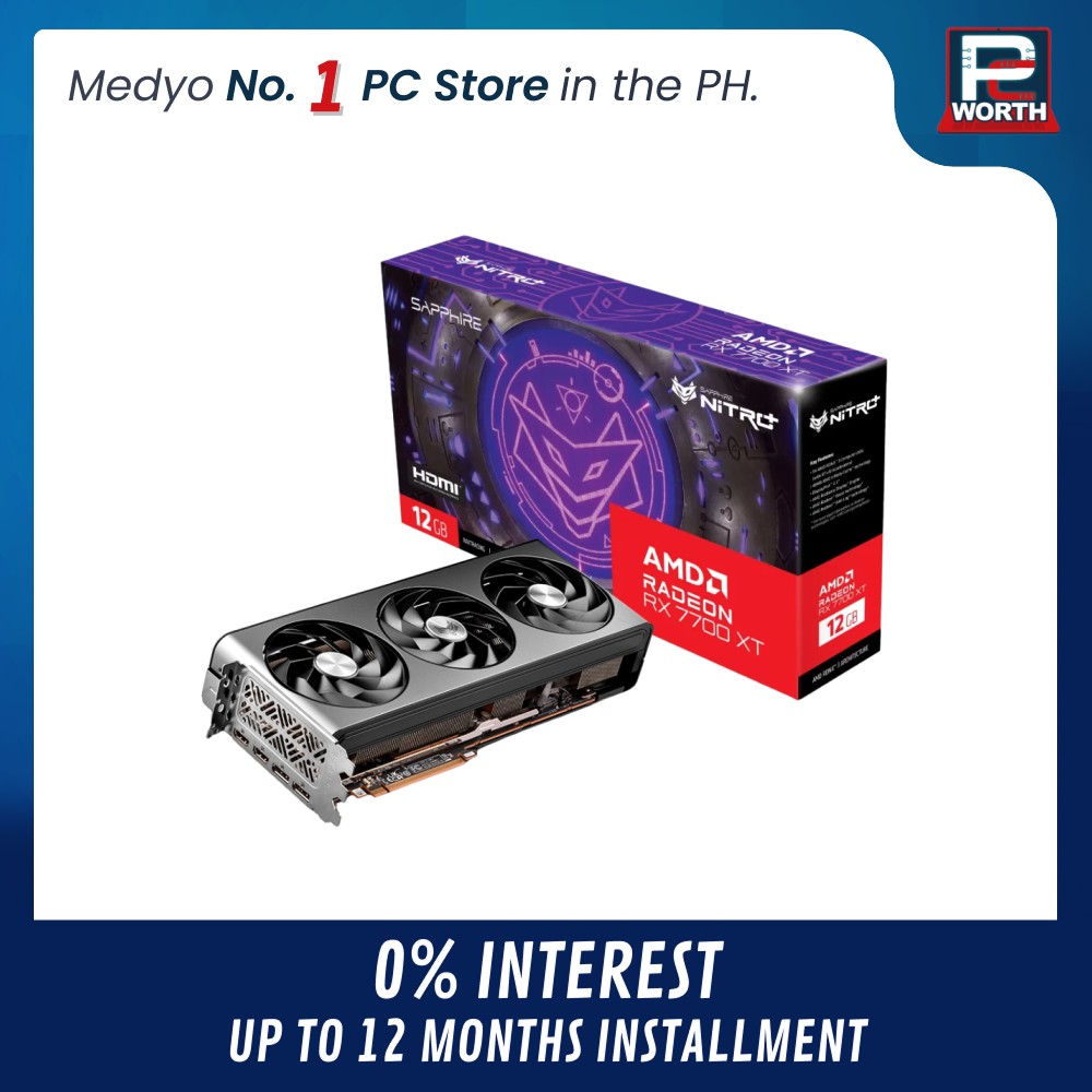 RADEON RX 7700XT SAPPHIRE NITRO GAMING OC BLACK 12GB GDDR6 TRIPLE FAN ...