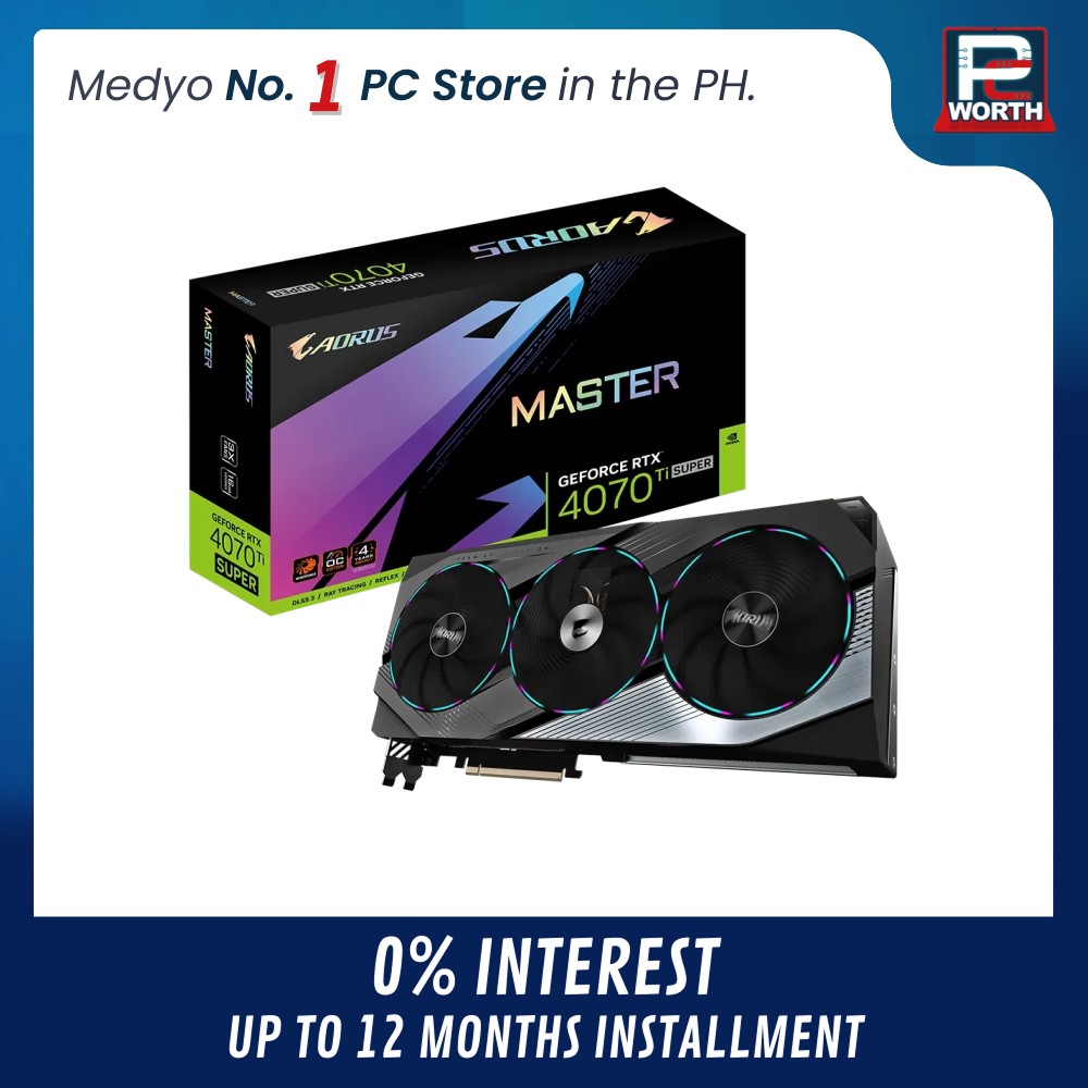GEFORCE RTX 4070 TI SUPER GIGABYTE AORUS MASTER 16GB GDDR6X TRIPLE FAN ...