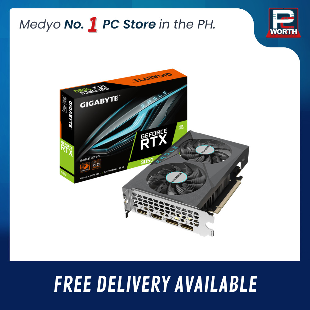 GEFORCE RTX 3050 GIGABYTE EAGLE OC 6GB GDDR6 DUAL FAN | PC Worth