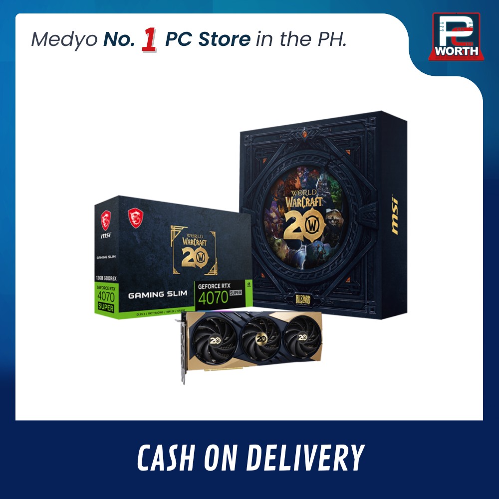 GEFORCE RTX 4070 SUPER MSI GAMING SLIM WoW ED. 12GB GDDR6X TRIPLE FAN ...