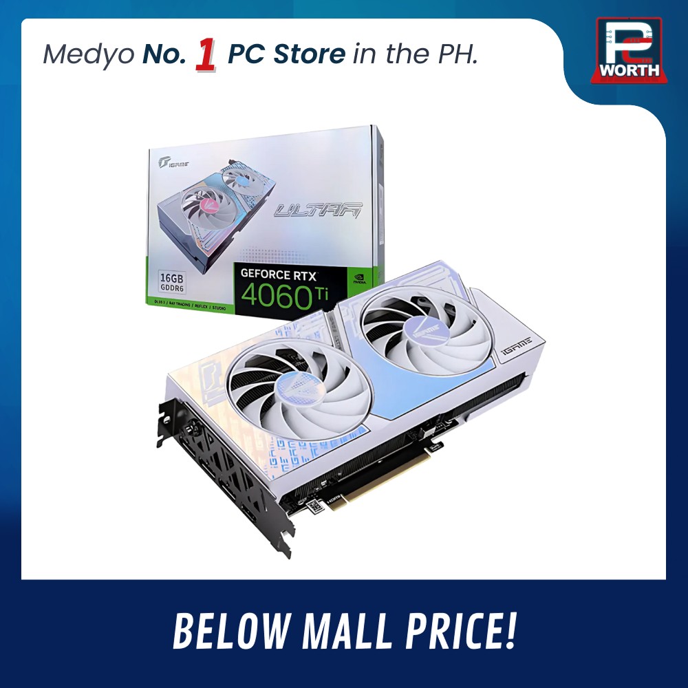 GEFORCE RTX 4060 TI COLORFUL IGAME ULTRA WHITE OC 16GB GDDR6 DUAL FAN ...