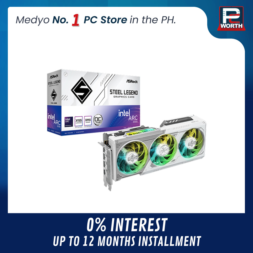 INTEL ARC ASROCK B580 STEEL LEGEND OC 12GB GDDR6 TRIPLE FAN | PC Worth