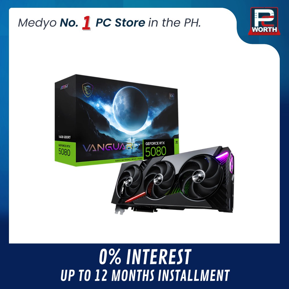 GEFORCE RTX 5080 MSI VANGUARD SOC LAUNCH EDITION BLACK 16GB GDDR7 | PC Worth