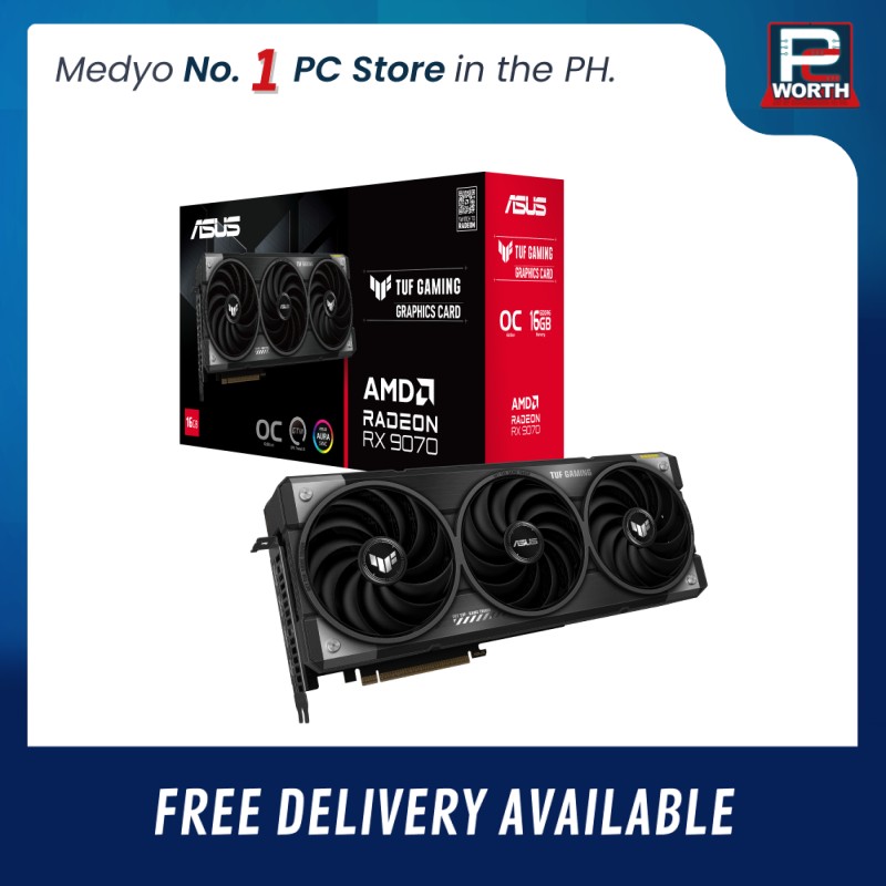 RADEON RX 9070 ASUS TUF GAMING OC EDITION BLACK 16GB GDDR6 TRIPLE FAN ...