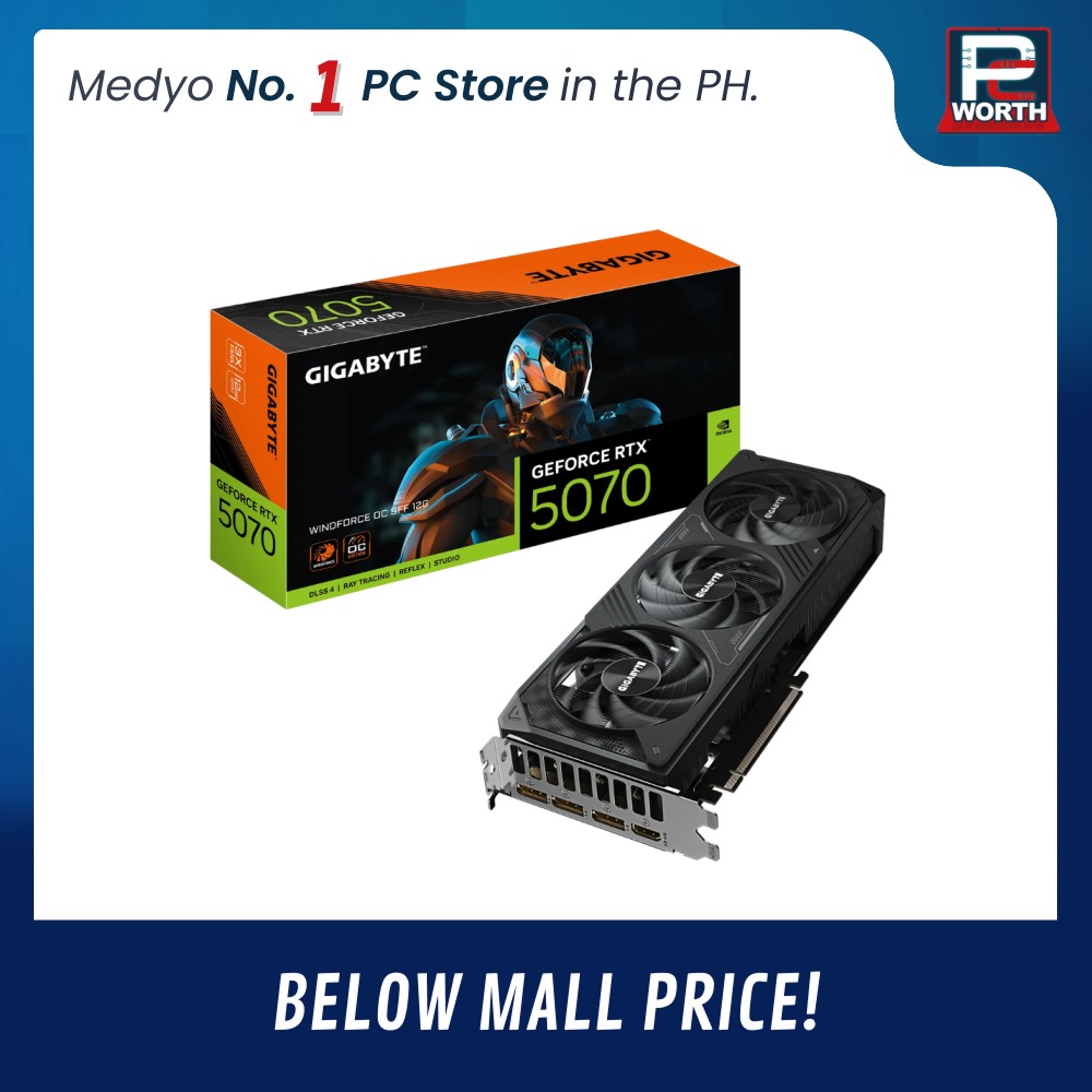 GEFORCE RTX 5070 GIGABYTE WINDFORCE OC BLACK 12GB GDDR7 TRIPLE FAN | PC ...