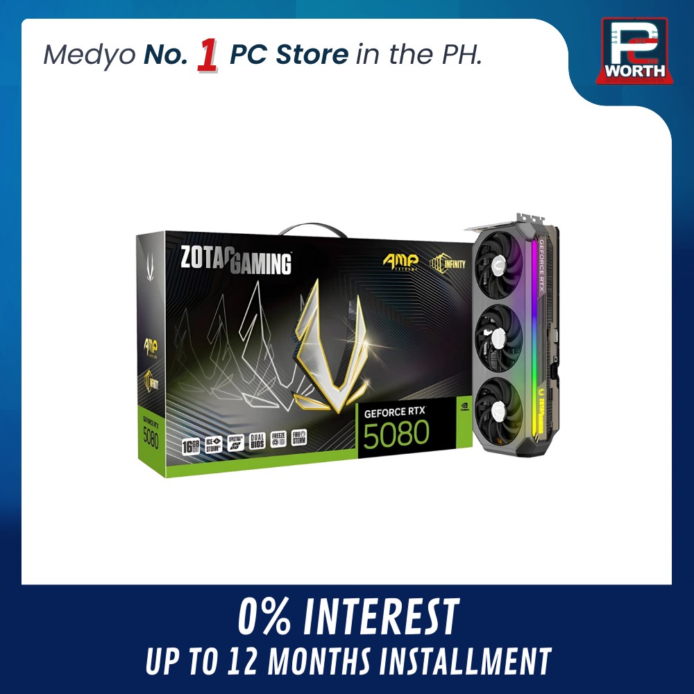 GEFORCE RTX 5080 ZOTAC GAMING AMP EXTREME INFINITY BLACK 16GB GDDR7 ...