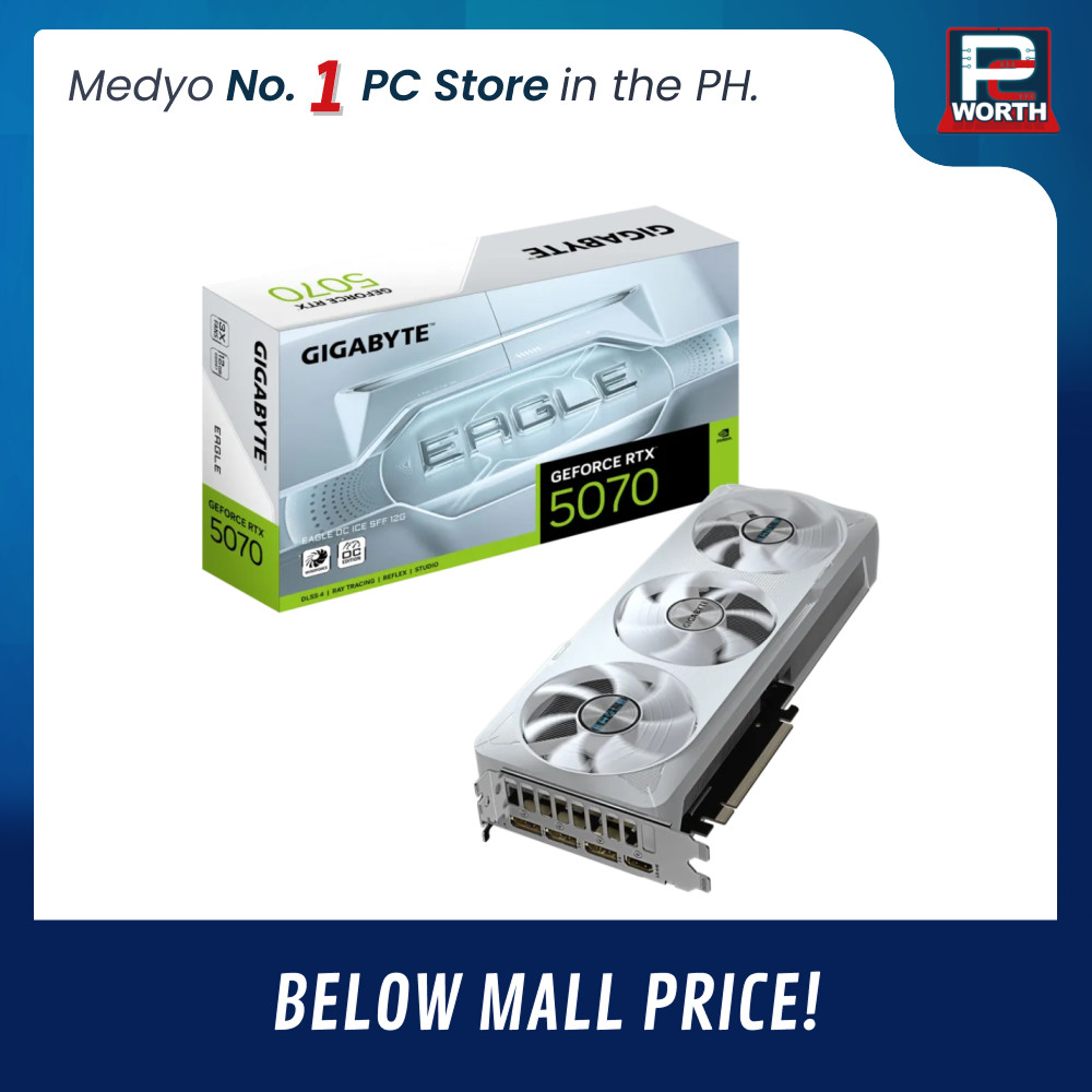 GEFORCE RTX 5070 GIGABYTE EAGLE OC ICE SFF 12GB GDDR7 TRIPLE FAN | PC Worth