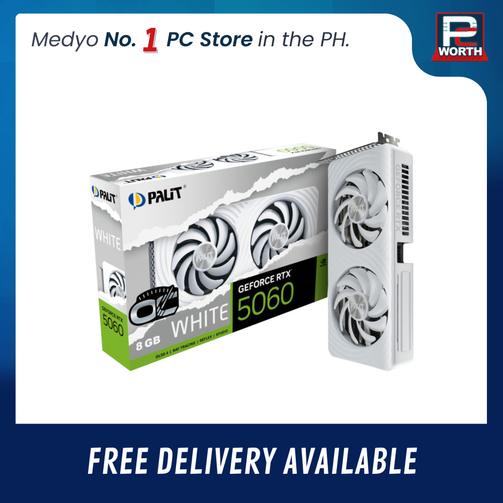 GEFORCE RTX 5060 PALIT OC 8GB GDDR7 WHITE DUAL FAN | PC Worth