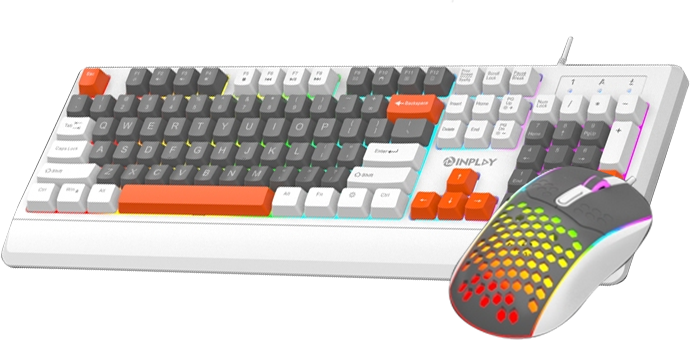 INPLAY STX 380 PRO WHITE GREY KEYBOARD AND MOUSE COMBO | PC Worth