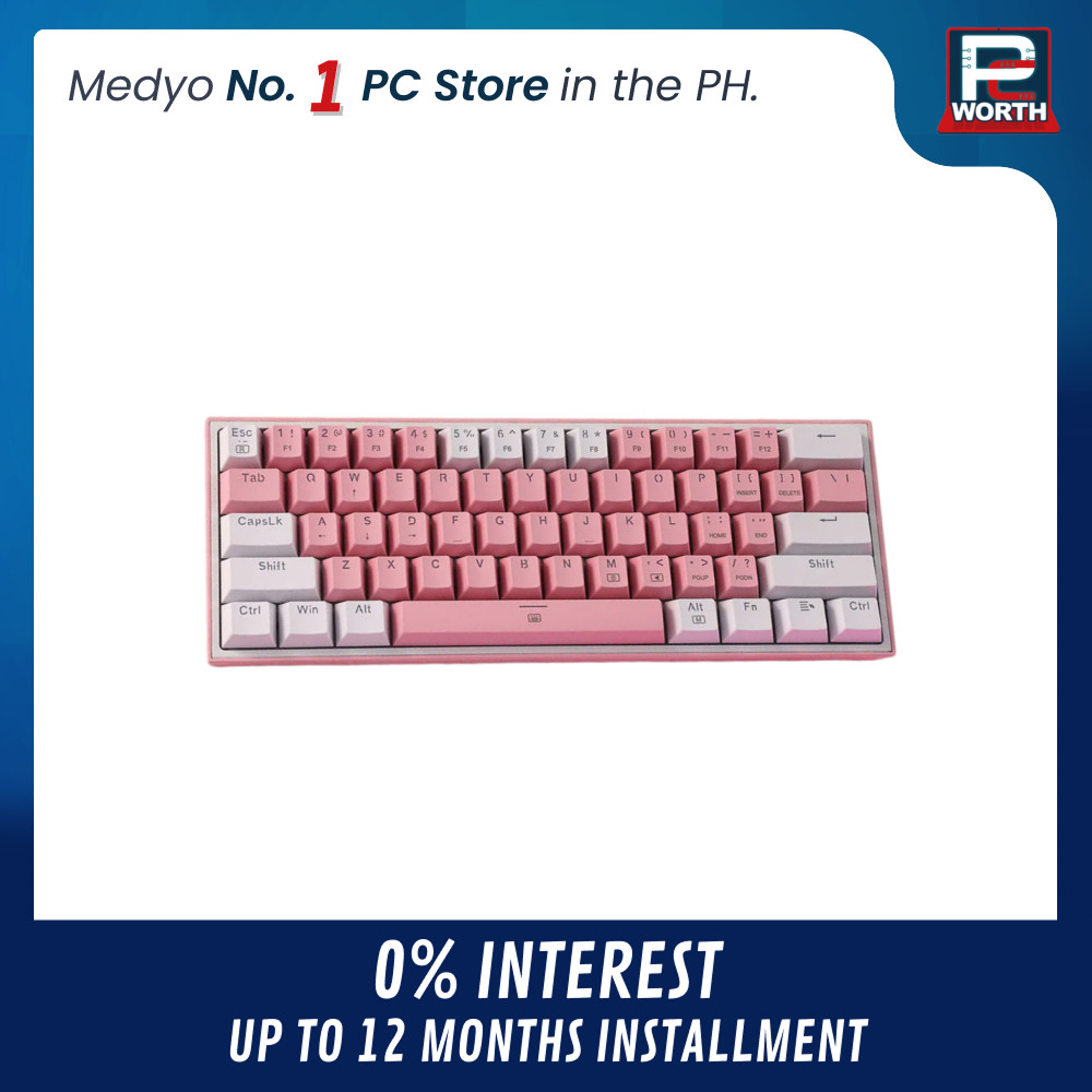 REDRAGON K617-RGB FIZZ PINK-WHITE (RED SWITCH) | PC Worth