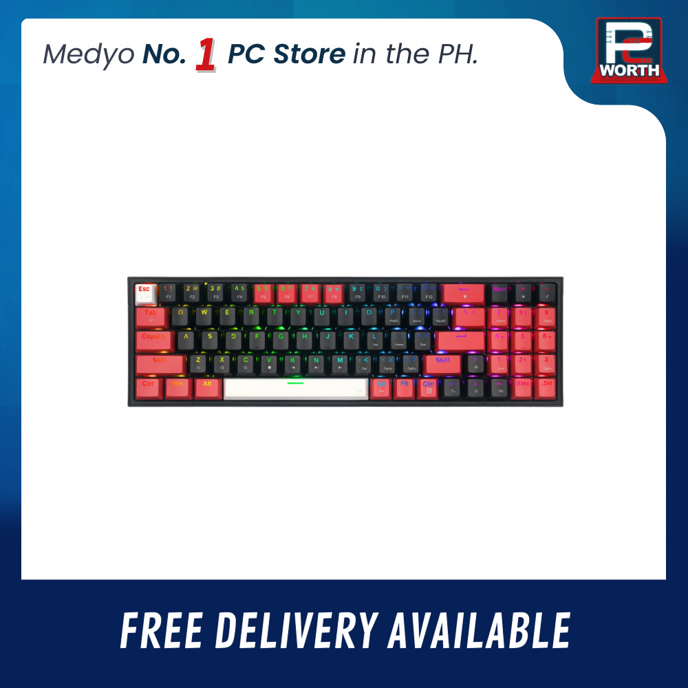 REDRAGON K628RGB-BRW POLLUX RED-WHITE (RED SWITCH) | PC Worth