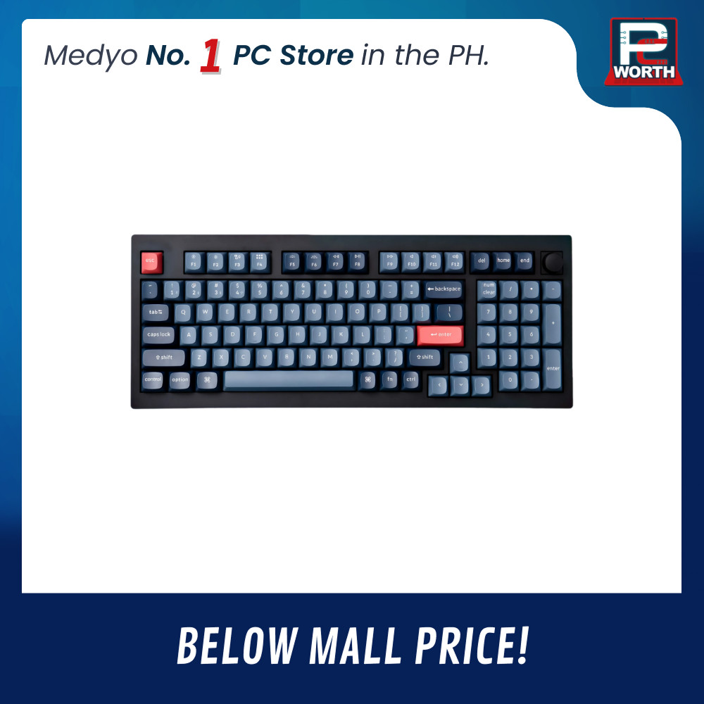 KEYCHRON V5 MAX SWAPPABLE RGB BACKLIGHT RED SWITCH KEYBOARD W KNOB ...