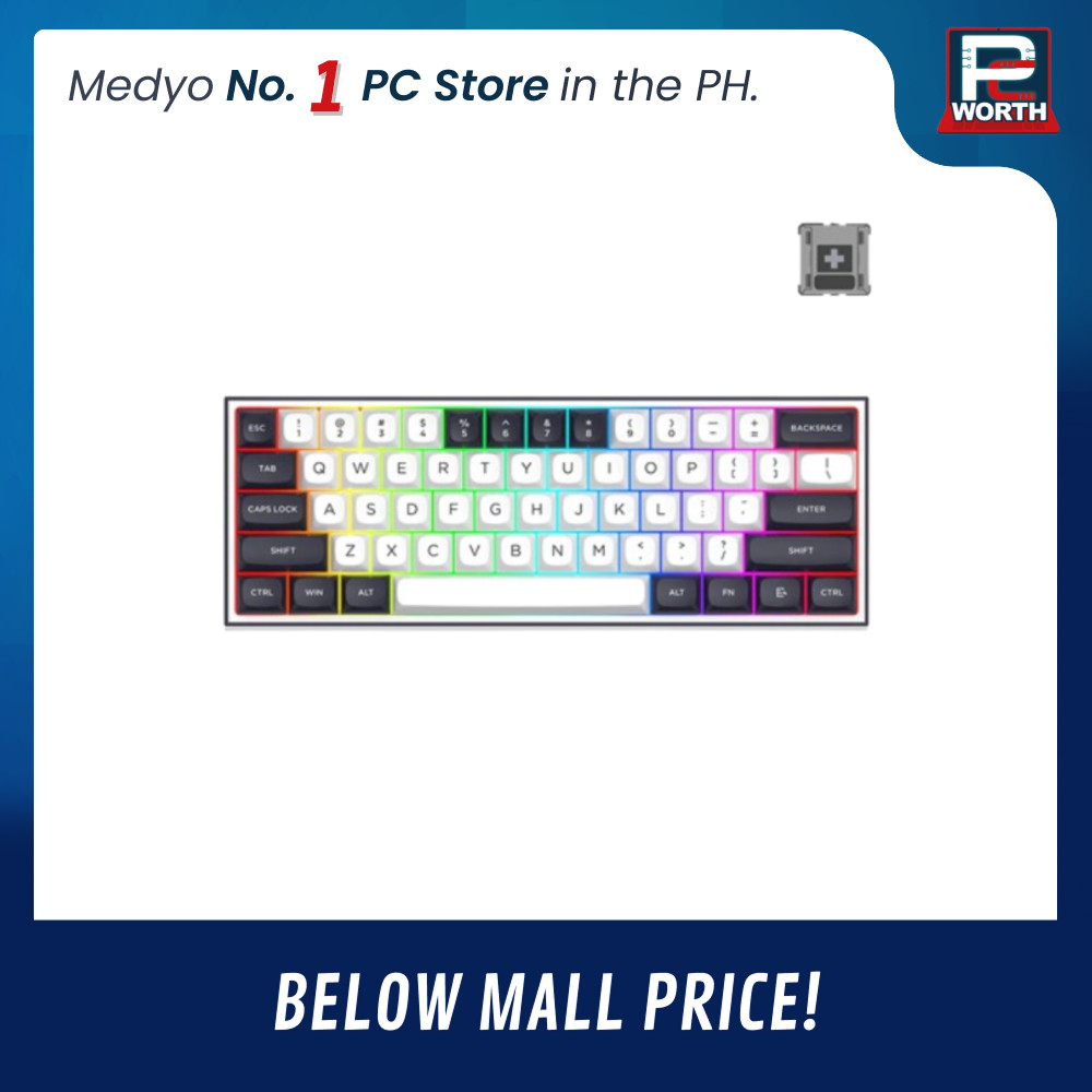 REDRAGON K717 ALCOR 60% RGB WHITE-BLACK SILVER SWITCH MECHANICAL ...