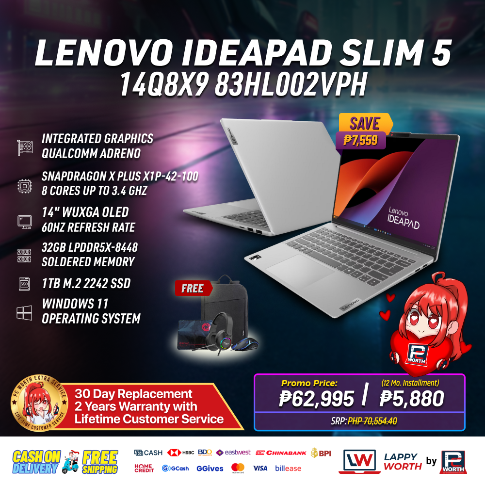LENOVO IDEAPAD SLIM 5 14Q8X9 83HL002VPH | PC Worth