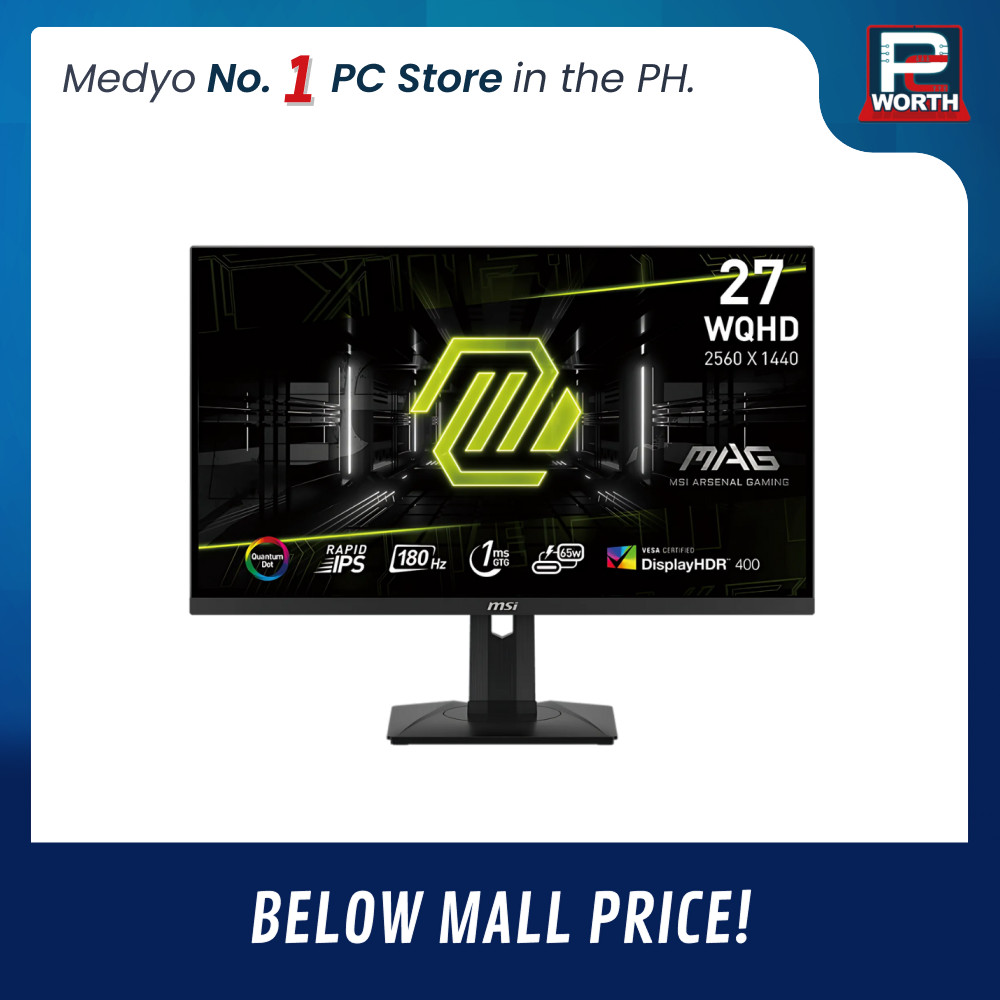 MSI MAG 274QRF QD E2 27" 180HZ RAPID IPS WQHD GAMING MONITOR | PC Worth
