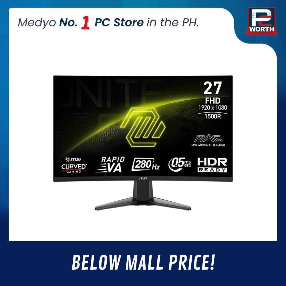 MSI MAG 276CXF CURVED 27" 280HZ FHD RAPID VA GAMING MONITOR | PC Worth