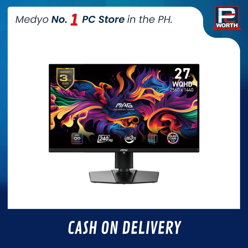 MSI MAG 271QPX E2 26.5" 240HZ WQHD QD-OLED GAMING MONITOR | PC Worth