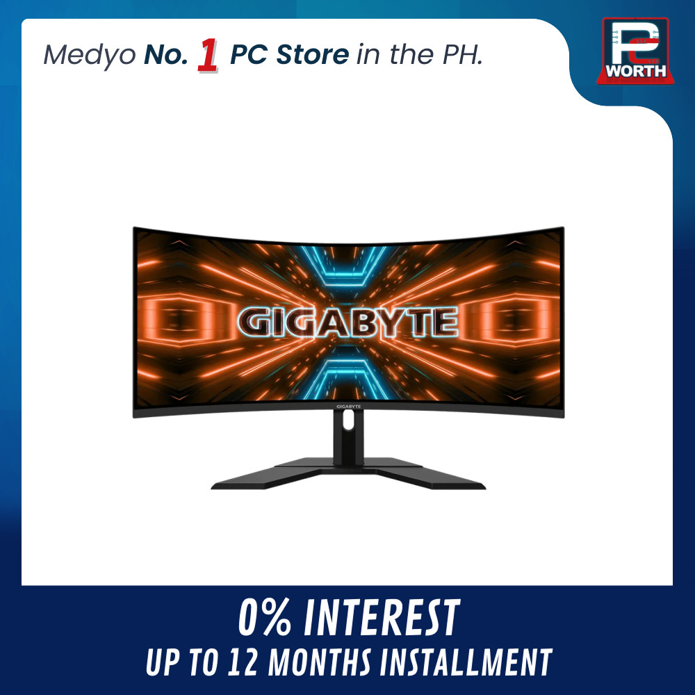 GIGABYTE ﻿GP-G34WQCP-AP BLACK 34" 180HZ QHD CURVED 1440P GAMING MONITOR | PC Worth