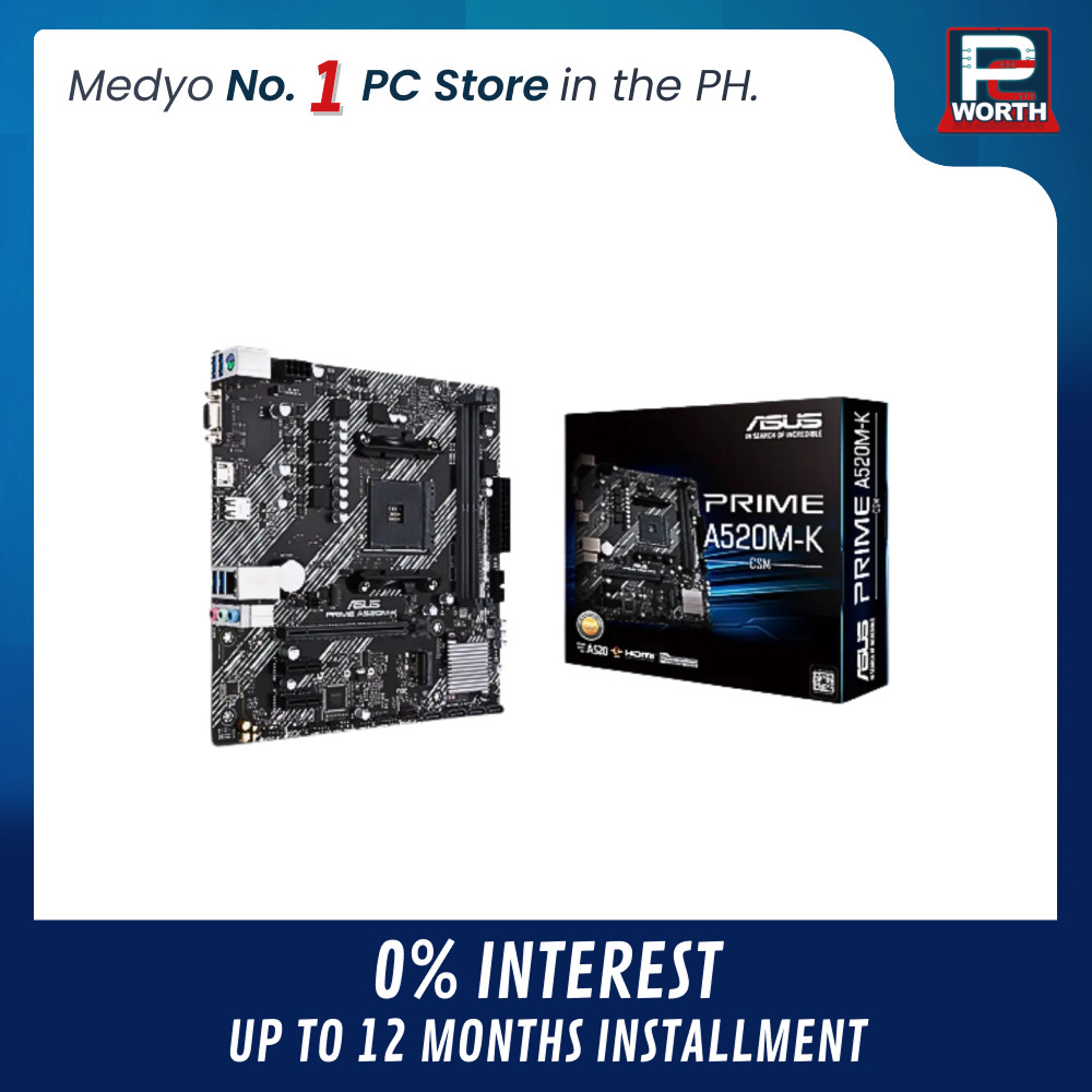ASUS PRIME A520M-K CSM DDR4 MATX AM4 | PC Worth