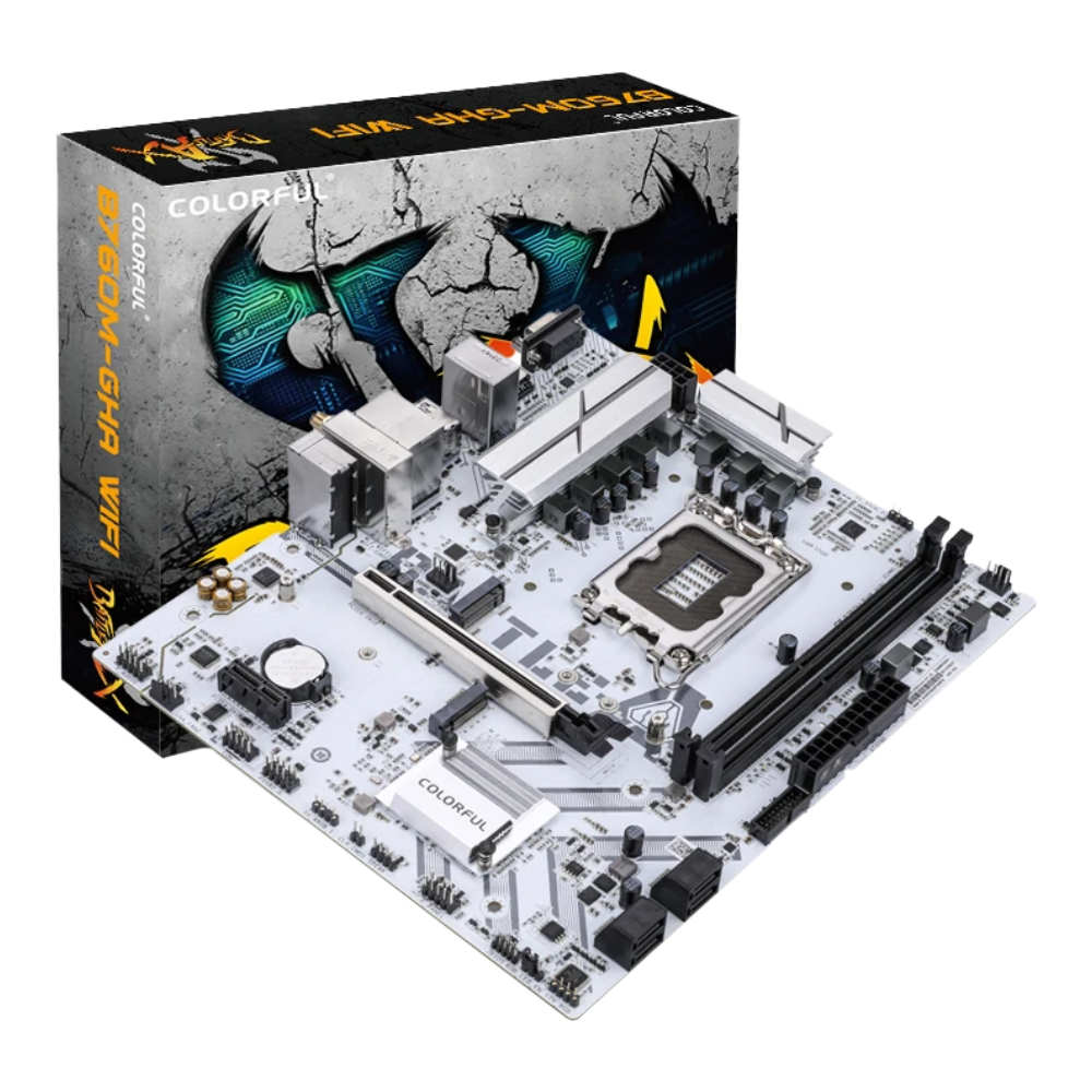 COLORFUL BATTLE-AX B760M-GHA WIFI WHITE DDR5 MATX LGA1700 | PC Worth