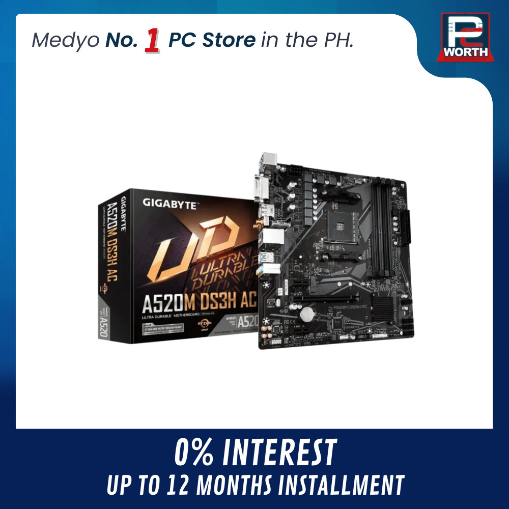GIGABYTE A520M DS3H AC DDR4 MATX AM4 | PC Worth
