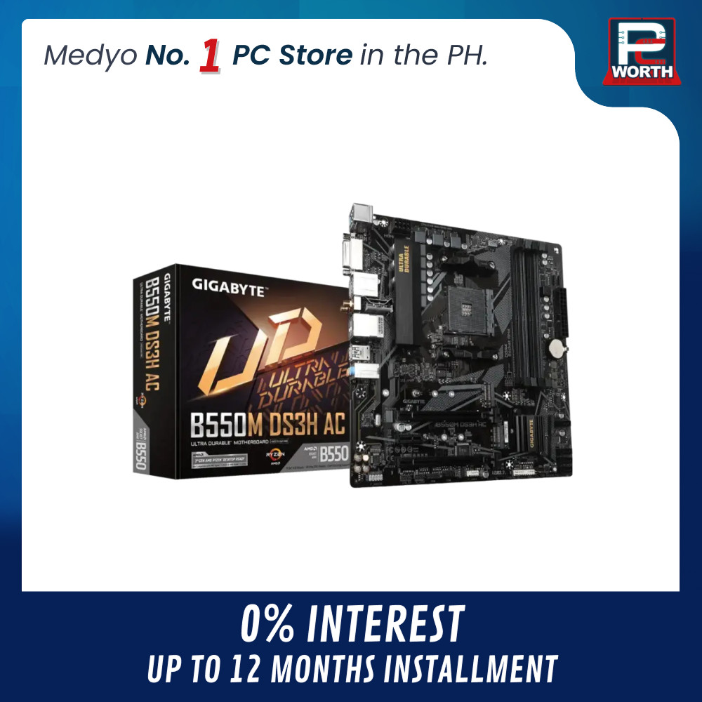 GIGABYTE B550M DS3H AC DDR4 MATX AM4 | PC Worth