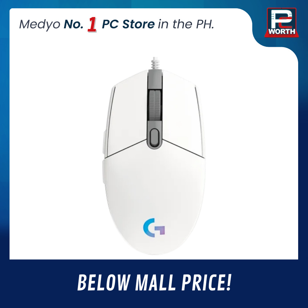LOGITECH G102 LIGHTSYNC RGB GAMING MOUSE WHITE | PC Worth