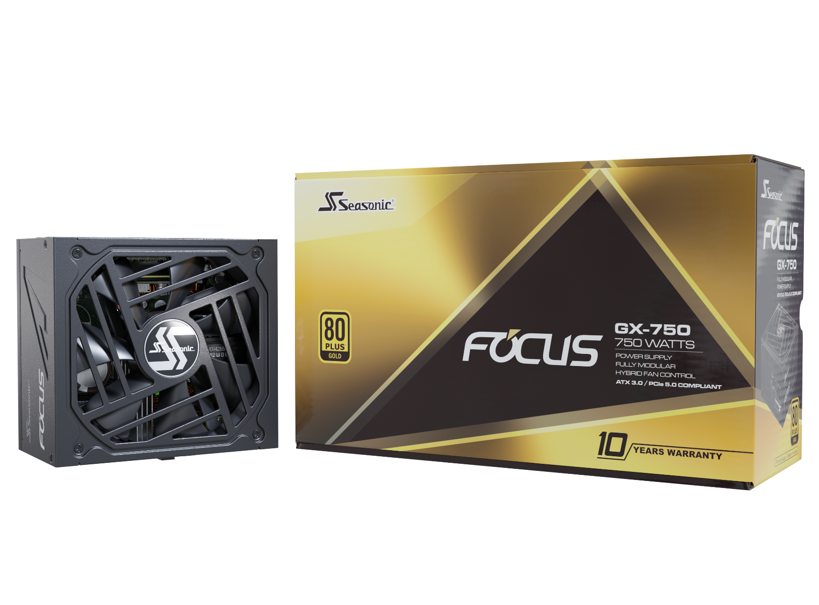 SEASONIC FOCUS GX-750 750W 80+ GOLD MODULAR BLACK WITH PCIE 5.0 FULLY MODULAR | PC Worth