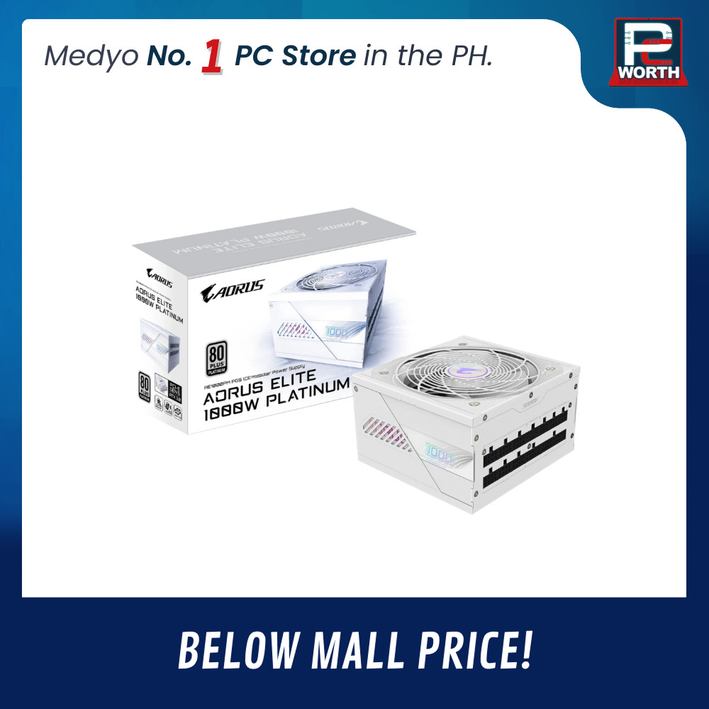 GIGABYTE AORUS ELITE P1000W ICE WHITE 80+ PLATINUM WITH PCIE 5.1 FULLY ...