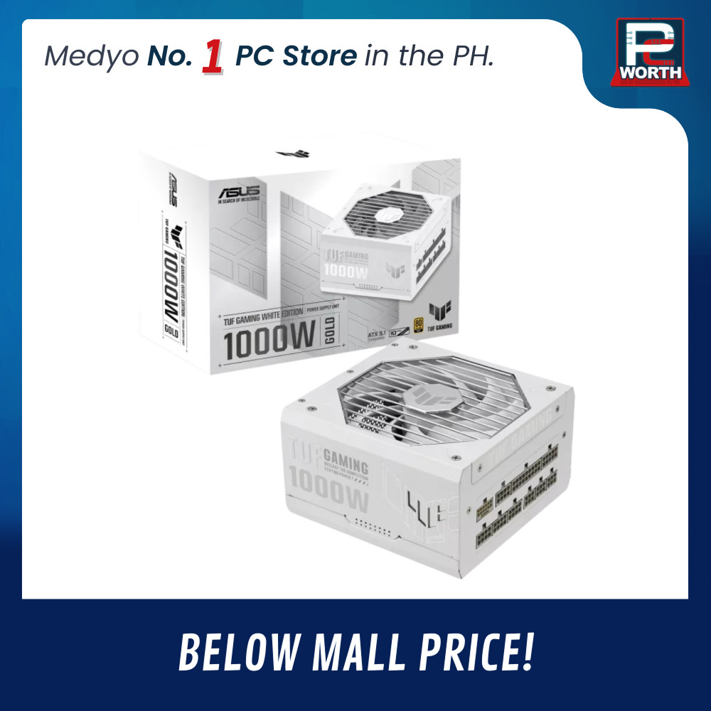 ASUS TUF GAMING 1000G WHITE 1000W 80+ GOLD FULLY MODULAR WITH PCIE 5.0 ...