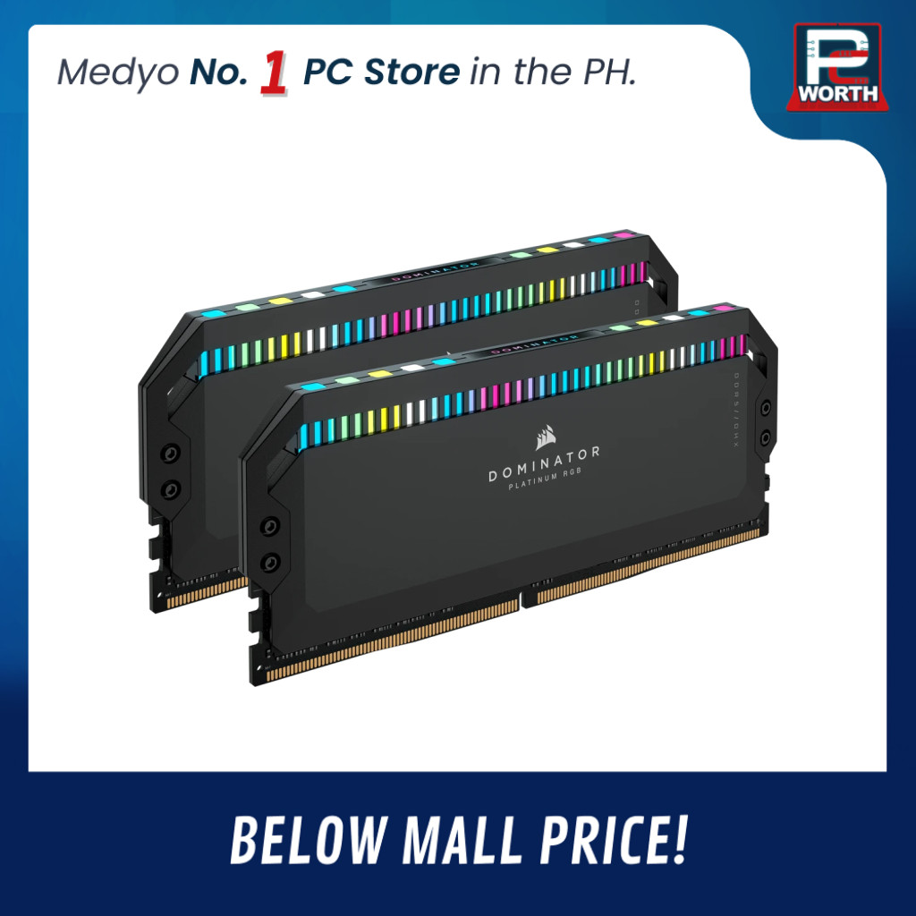CORSAIR DOMINATOR PLATINUM RGB BLACK 32GBx2=64GB 6400MHZ DDR5 XMP | PC ...