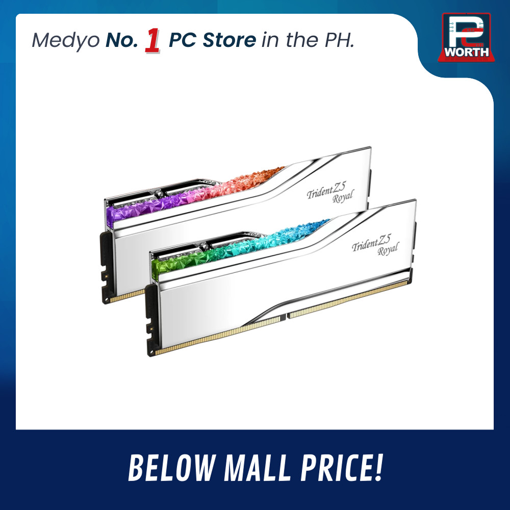 G-SKILL TRIDENT Z5 ROYAL RGB SILVER 16GBX2=32GB 6400MHZ DDR5 XMP CL32 ...