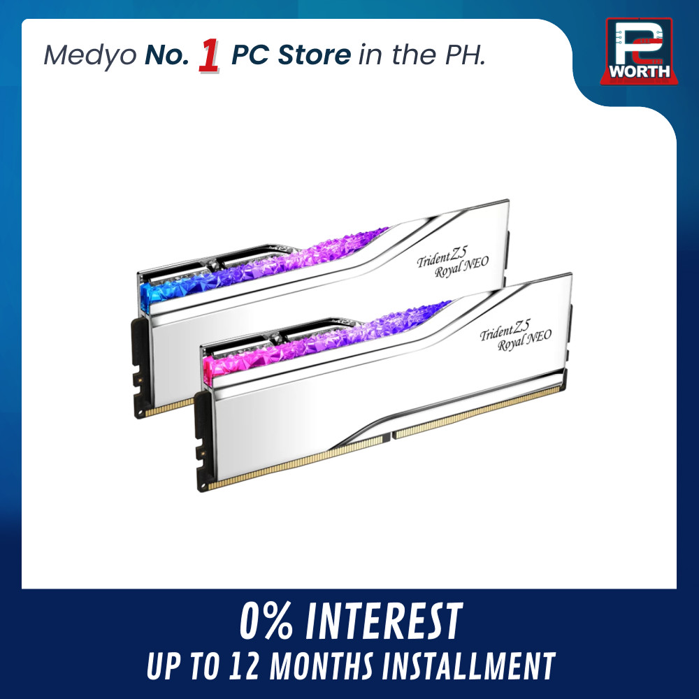 G-SKILL TRIDENT Z5 ROYAL NEO RGB SILVER 24GBX2=48GB 8000MHZ DDR5 EXPO ...