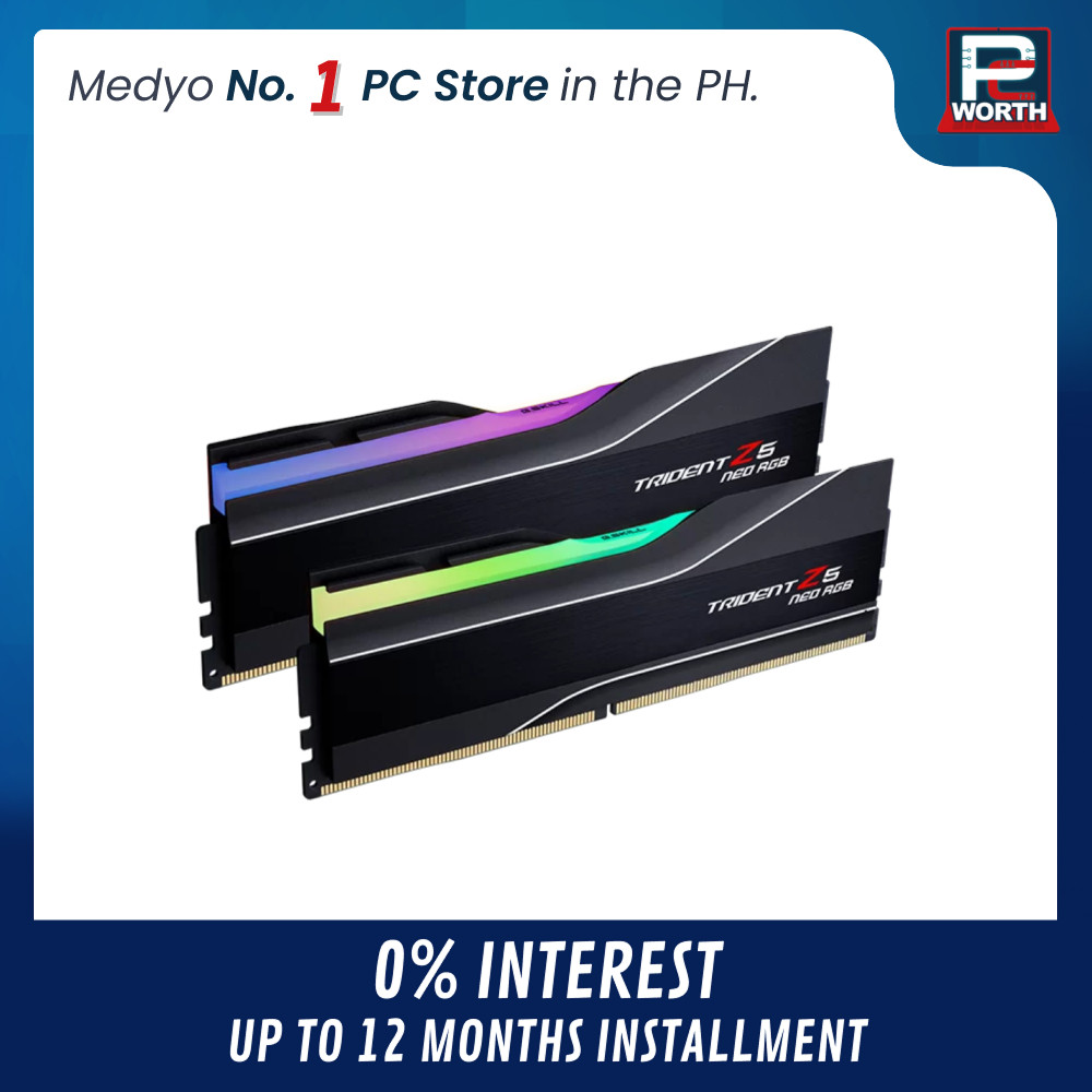G-SKILL TRIDENT Z5 NEO RGB 32GBX2=64GB 6000MHZ DDR5 BLACK CL36 XMP EXPO | PC Worth