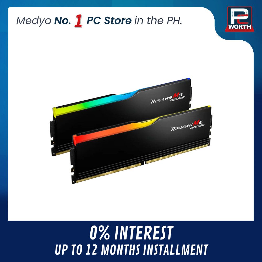 G-SKILL RIPJAWS M5 NEO RGB 16GBX2=32GB 6400MHZ DDR5 BLACK CL32-40-40 ...